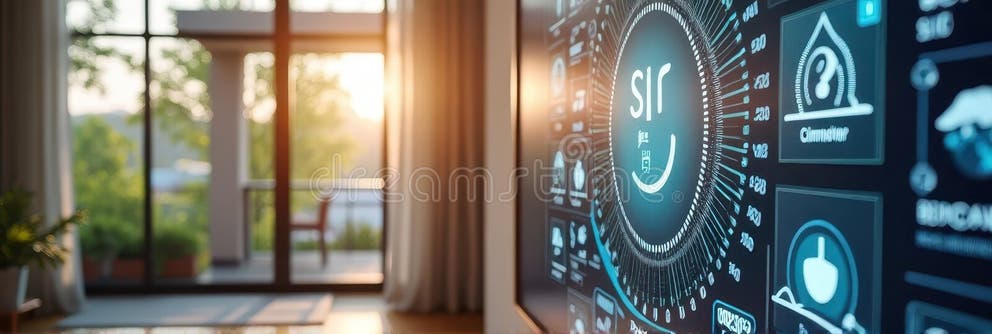 Modern Smart Home Interior with Advanced Climate Control Technology ...