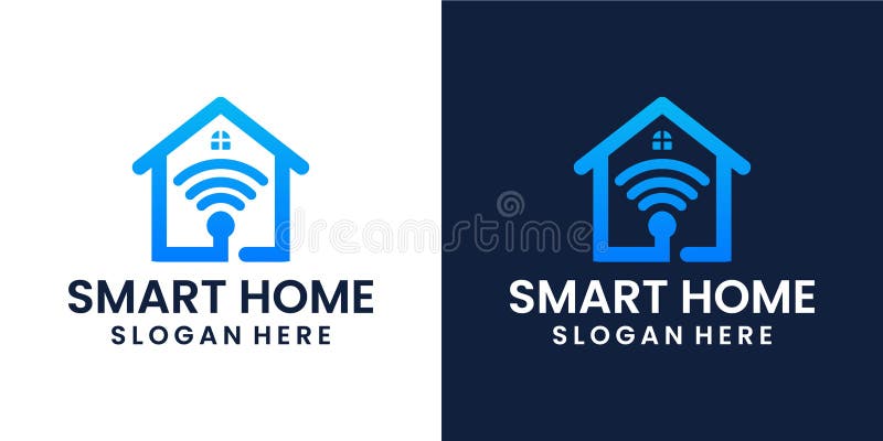 Modern Smart Home Logo Design Ideas Stock Vector - Illustration of ...