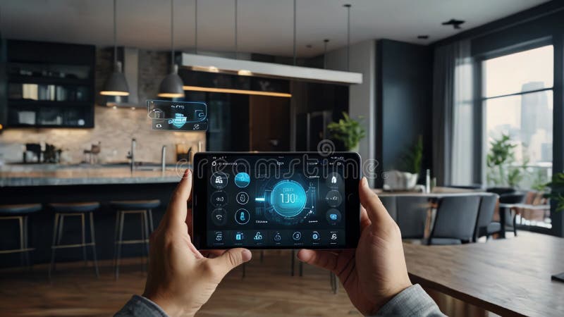 Modern Smart Home Management System Using Augmented Reality Stock ...