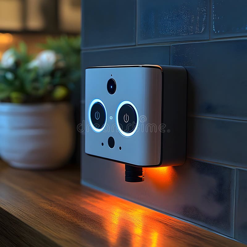 Modern Smart Home Security Camera Illustration Stock Illustration ...