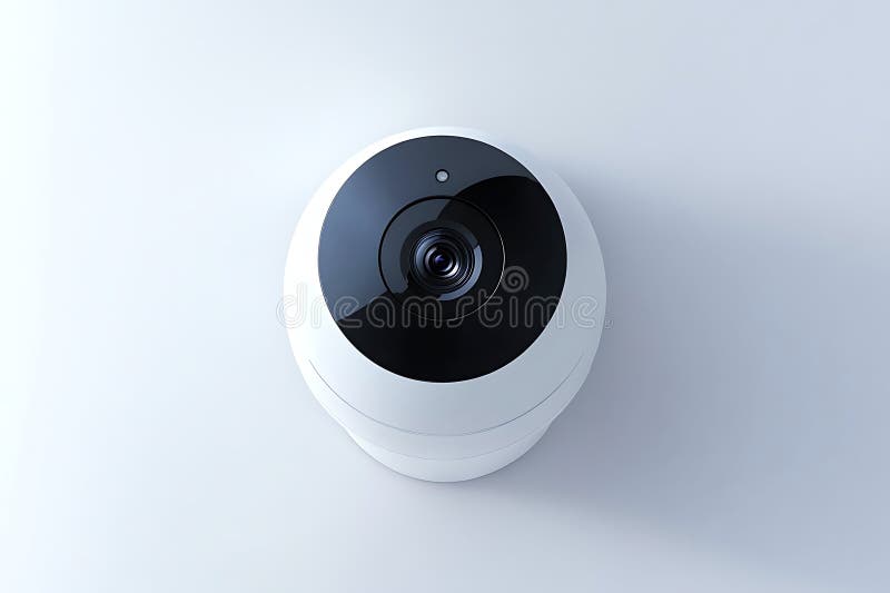 Modern Smart Home Security Camera White Dome CCTV Surveillance Device ...