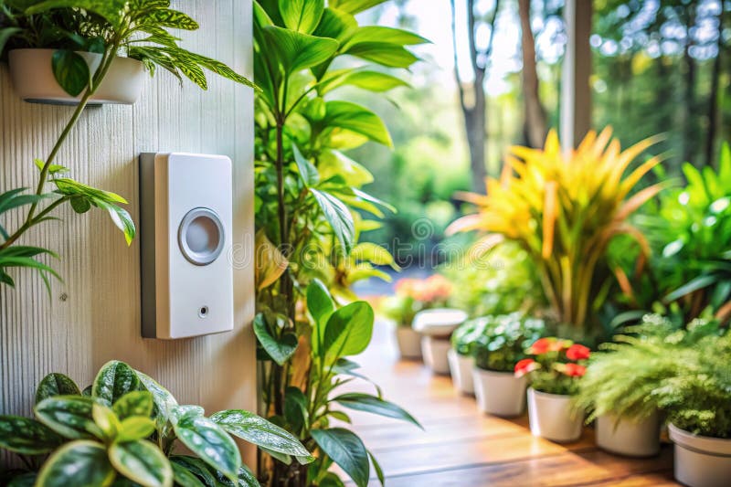 Modern Smart Home Security System Featuring a Wireless Doorbell Camera ...
