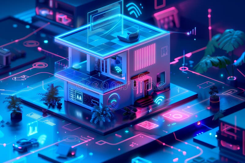 Modern Smart Home Technology Connected Appliances with Wireless ...