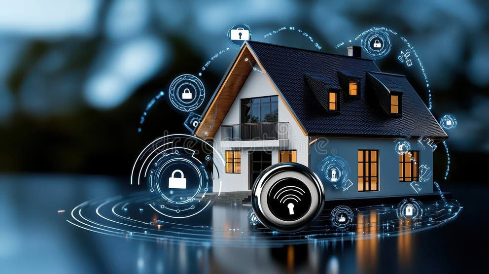 Modern Smart Home Technology with Security Features and Wireless ...