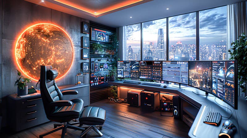 Modern Smart House with Advanced Home Automation Technology Stock ...