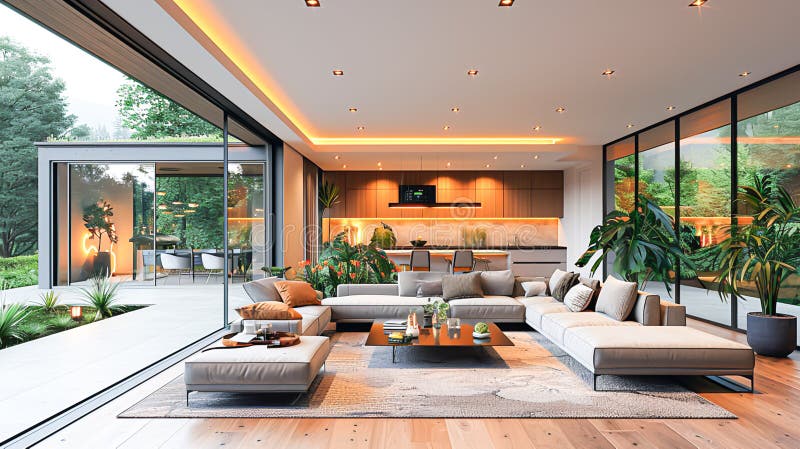 Modern Smart House with Advanced Home Automation Technology Stock ...