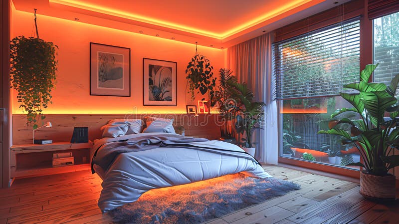 Modern Smart House with Advanced Home Automation Technology Stock ...