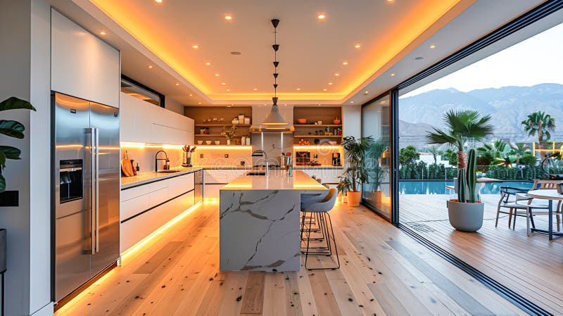 Modern Smart House with Advanced Home Automation Technology Stock ...