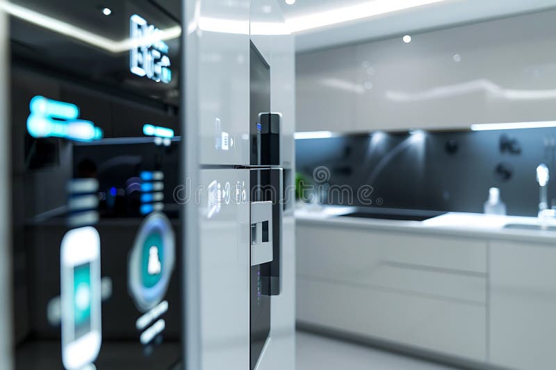 Modern Smart Kitchen Appliance with Integrated Control Panel Stock ...