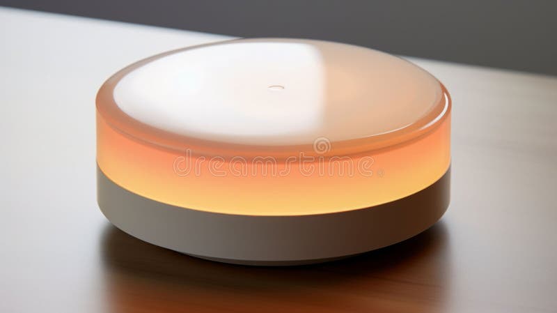 Modern Smart Lighting Device on Table with Ambient Glow. Generative Ai ...