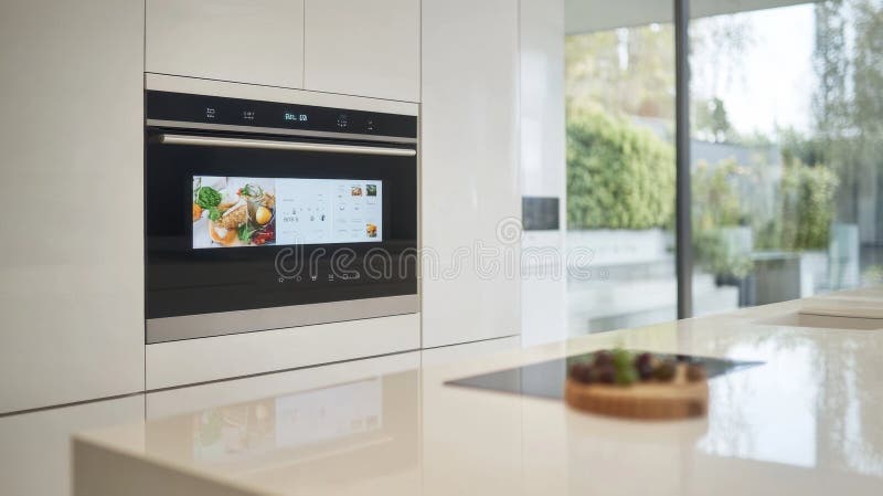Smart Oven in a Modern Kitchen Showcasing the Oven S Touchscreen ...