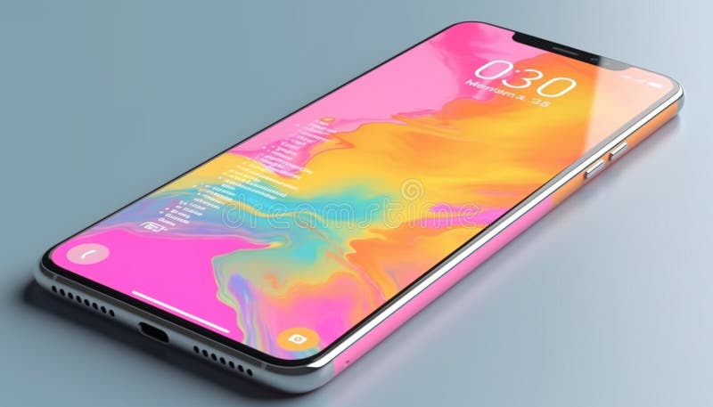 Modern Smart Phone Design Symbolizes Global Communication and Wireless ...