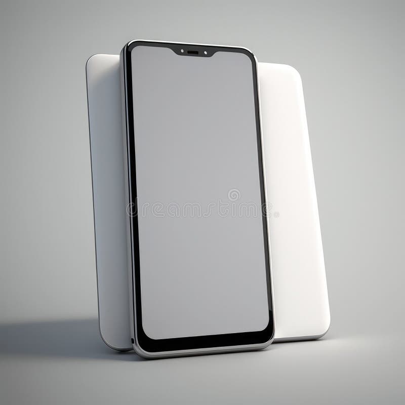 Modern Smart Phone Front View . Isolated Object Stock Illustration ...