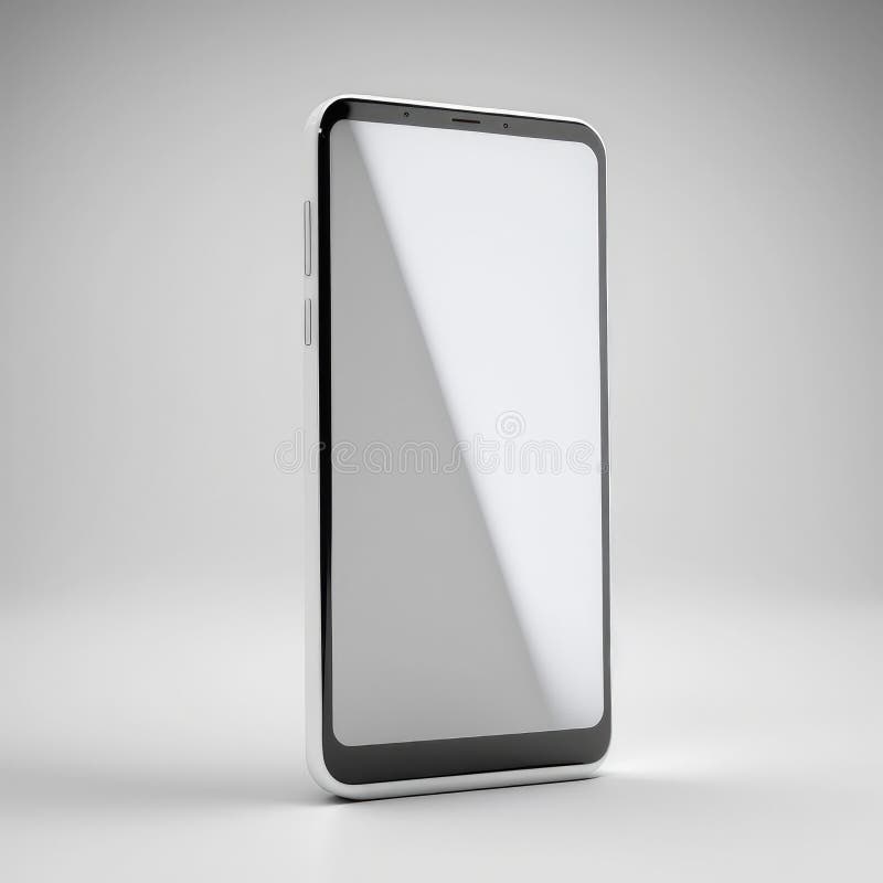 Modern Smart Phone Front View . Isolated Object Stock Illustration ...