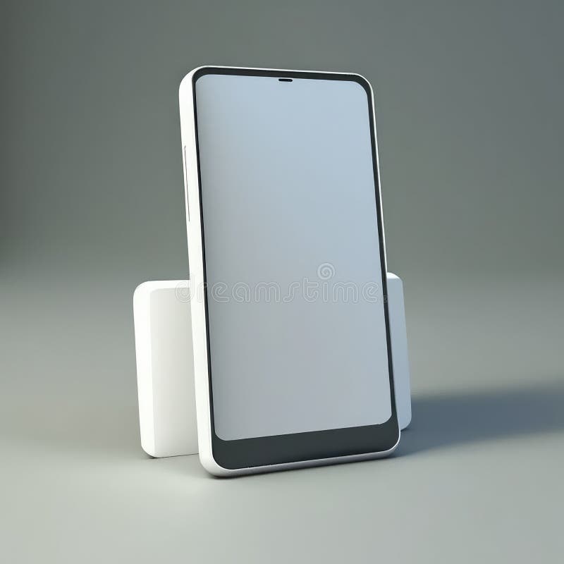 Modern Smart Phone Front View . Isolated Object Stock Illustration ...