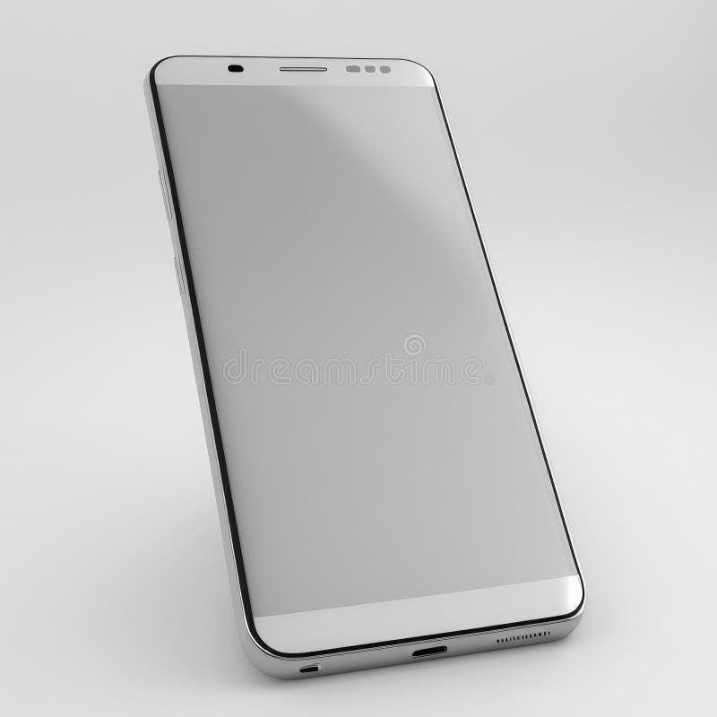 Modern Smart Phone Front View . Isolated Object Stock Illustration ...