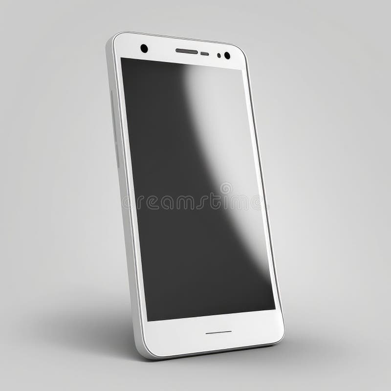 Modern Smart Phone Front View . Isolated Object Stock Illustration ...