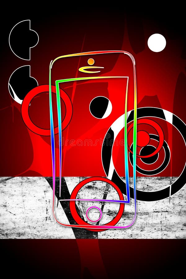 Modern Smart Phone Isolation Art Design Stock Illustration ...
