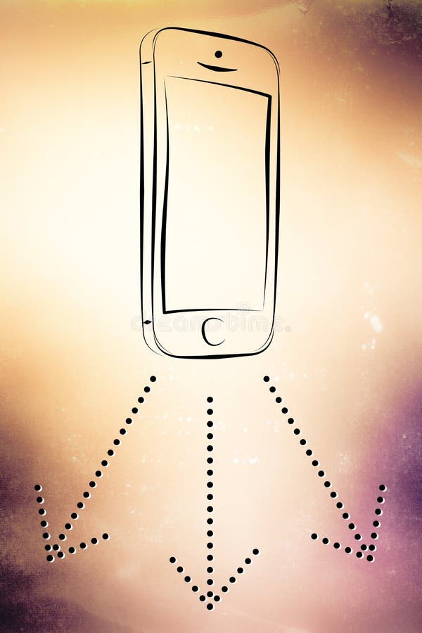 Modern Smart Phone Isolation Art Design Stock Illustration ...