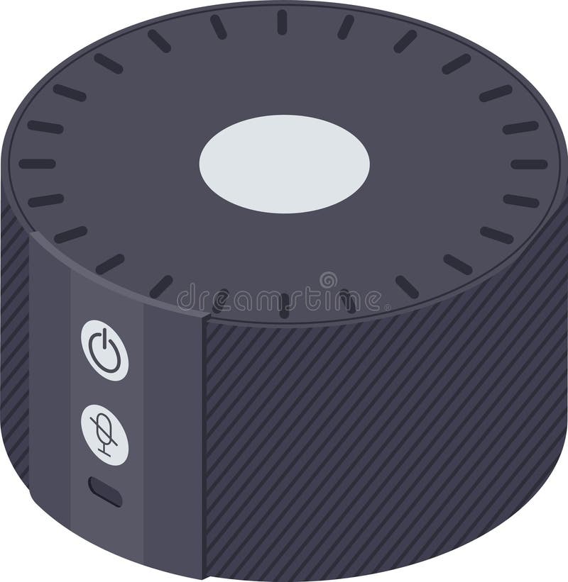 Modern Smart Speaker with Touch Sensitive Surface and Physical Buttons ...
