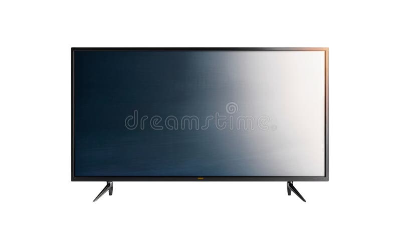 Modern Smart TV Isolated on White Background Stock Photo - Illustration ...