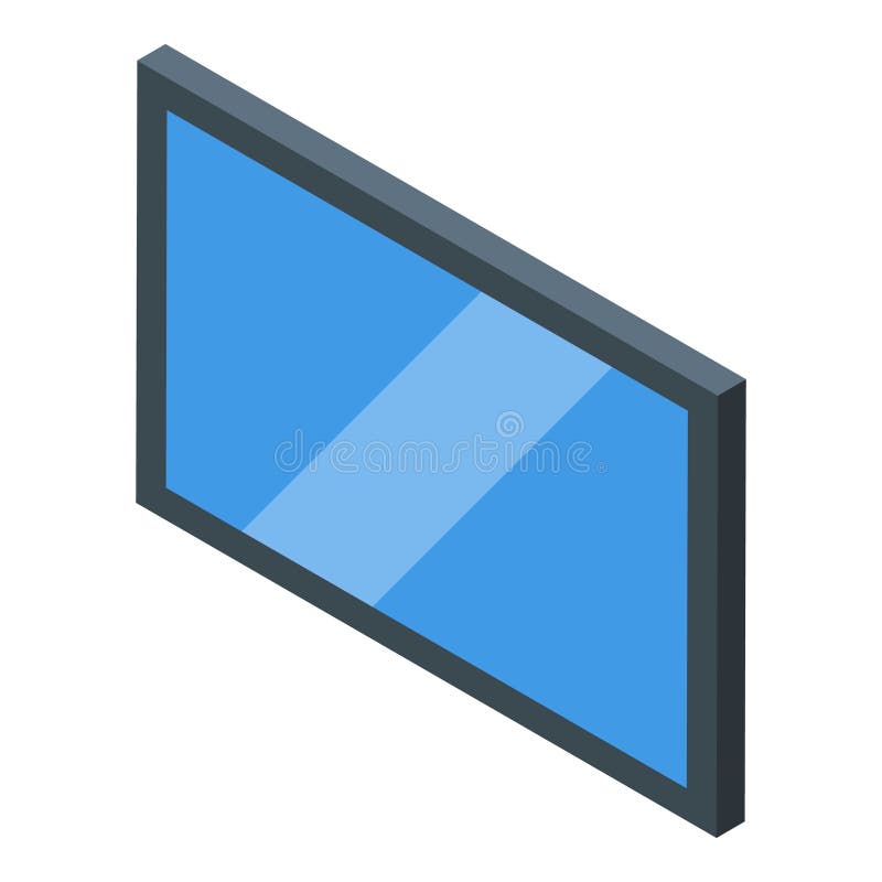 Modern Smart Tv Screen Displaying Streaming Service Isometric View ...