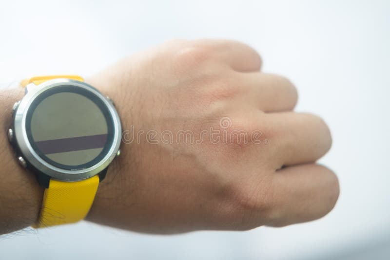 Modern Smart Watch with Empty Screen Stock Photo - Image of modern ...