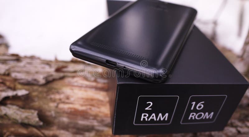 Modern Smartphone Based on the Android Operating System. Stock Image ...