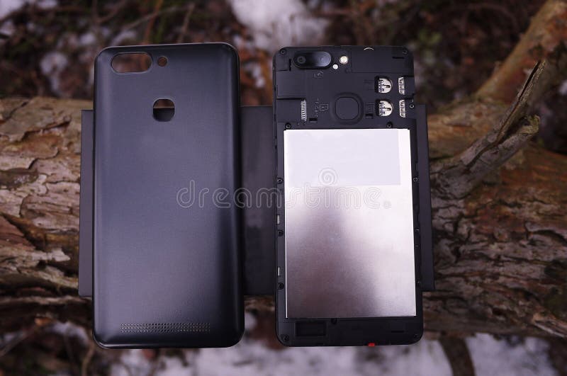 Modern Smartphone Based on the Android Operating System. Stock Image ...