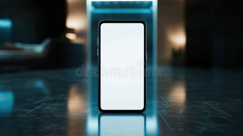 Modern Smartphone Standing Glossy Surface Stock Photos - Free & Royalty ...