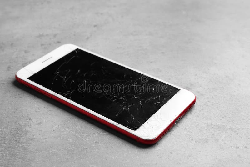 Modern Smartphone with Broken Display. Device Repair Service Stock ...