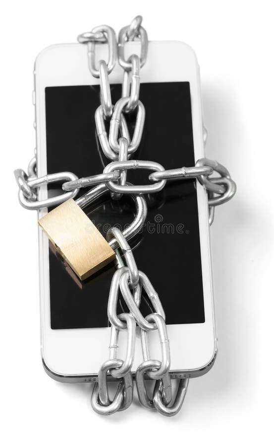 Modern Smartphone with Combination Lock Padlock Stock Image - Image of ...