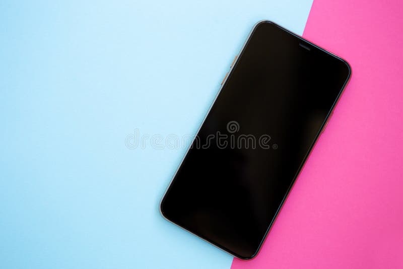 Modern Smartphone Device with Empty Screen for App Logo Stock Photo ...