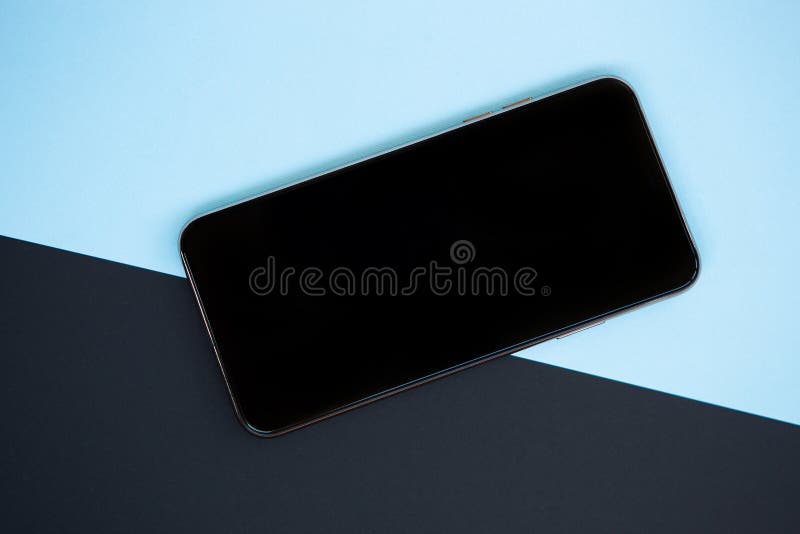 Modern Smartphone Device with Empty Screen for App Logo Stock Image ...