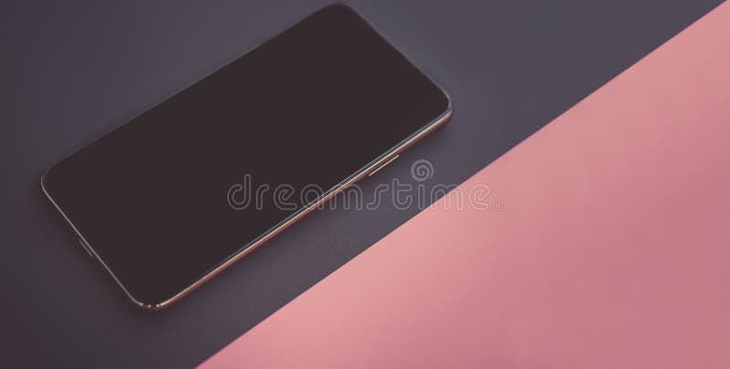 Modern Smartphone Device with Empty Screen for App Logo Stock Photo ...