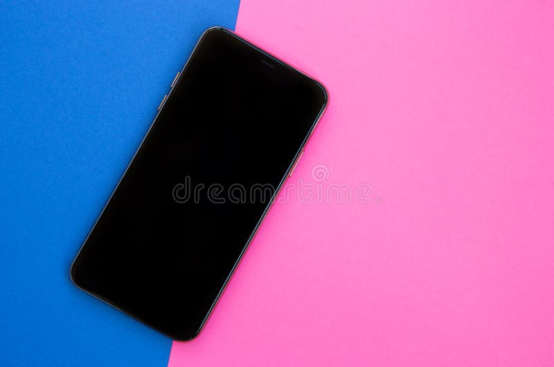 Modern Smartphone Device With Empty Screen For App Logo Stock Image ...