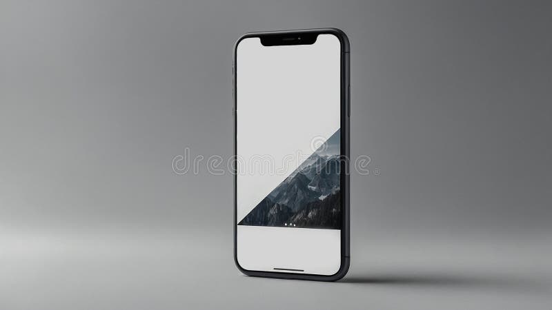 Modern Smartphone Displaying a Minimalist App Interface Stock ...