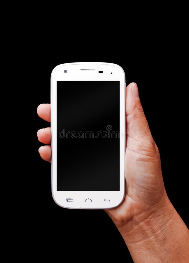 Modern smartphone in hand. stock image. Image of digital - 47349549