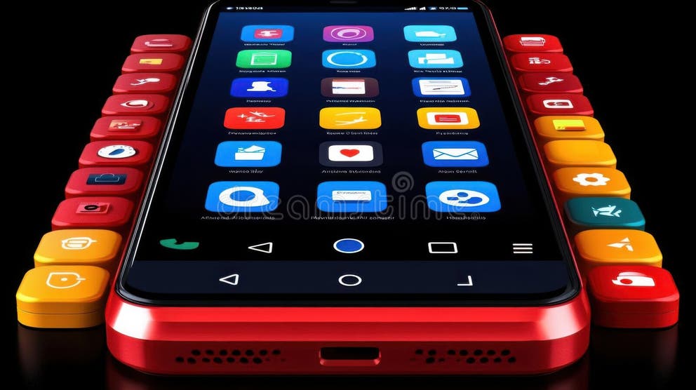 Modern Smartphone Interface Design Stock Illustration - Illustration of ...