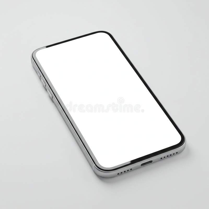 A Modern Smartphone Lies on a Flat Surface, Featuring a Sleek, Metallic ...