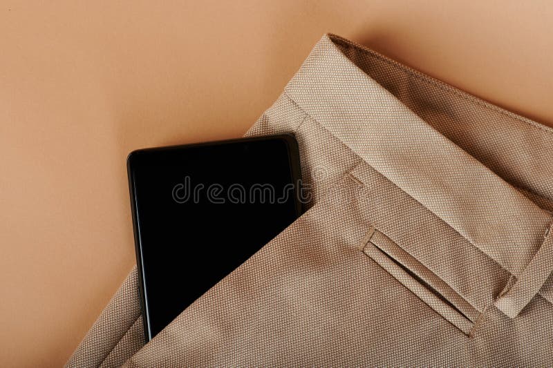 Smartphone in pants pocket stock image. Image of telephone - 31998077