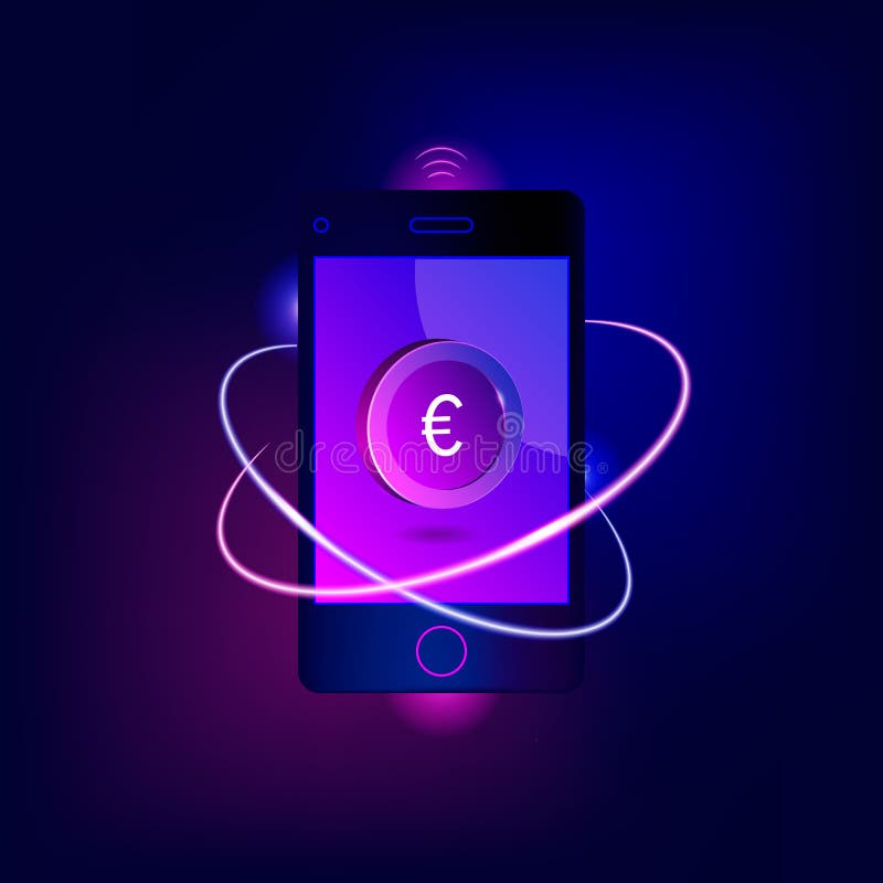 Smartphone Processing of Mobile Payments Stock Vector - Illustration of ...