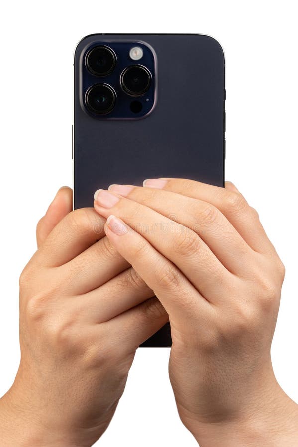 Modern Smartphone Rear View in Hand Stock Photo - Image of gadget, rear ...