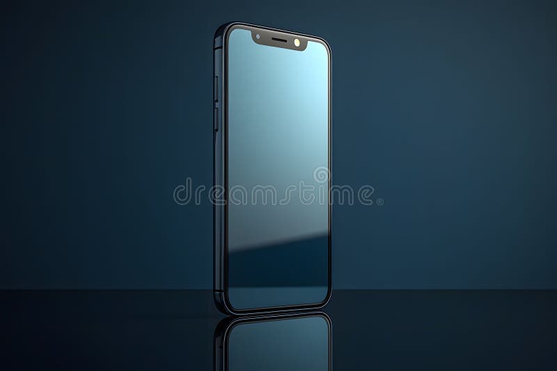 Modern Smartphone with Reflective Screen Stock Illustration ...