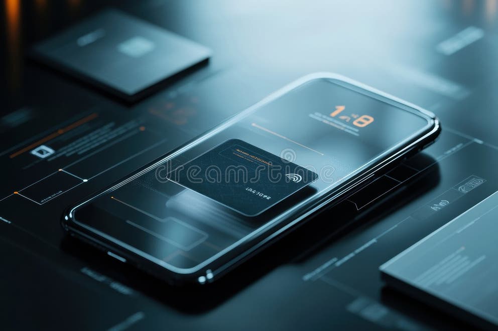Modern Smartphone Showcasing a Sleek Digital Wallet Interface with Soft ...