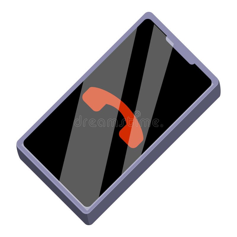 Modern Smartphone Showing Incoming Call Screen Interface Stock Vector ...