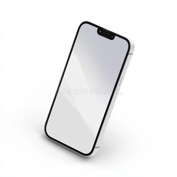 Modern Smartphone with Sleek Design and Bezel-less Screen Stock Image ...