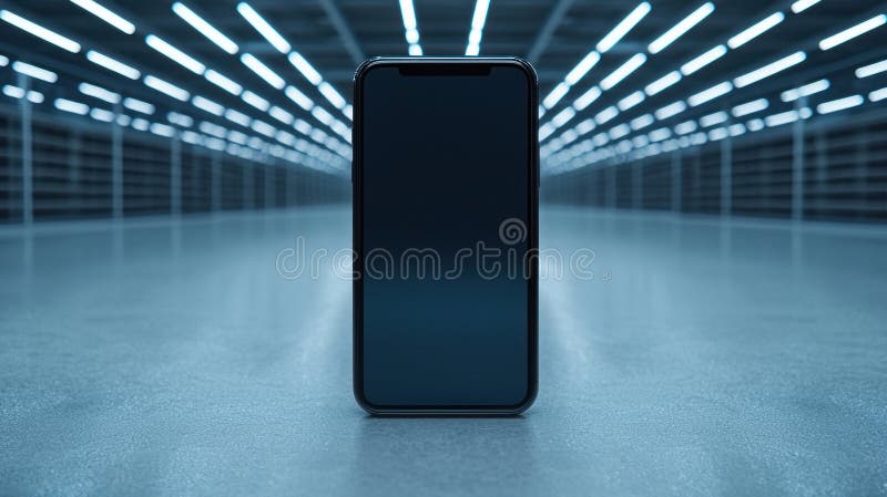 Modern Smartphone with a Sleek Design in a Futuristic Environment Stock ...