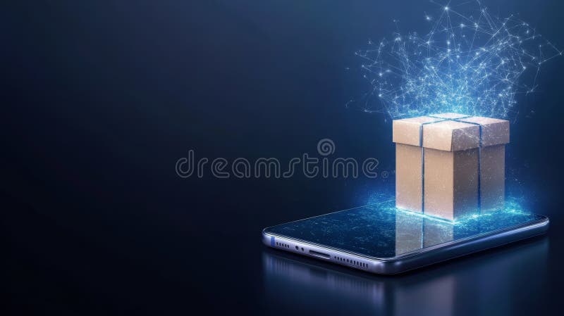 Modern Smartphone Unboxing, a New Mobile Phone Displayed with Its ...