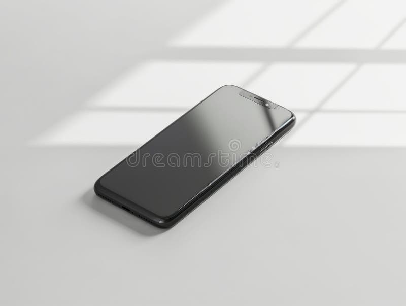 Modern Smartphone on White Surface Stock Photo - Image of mobile ...